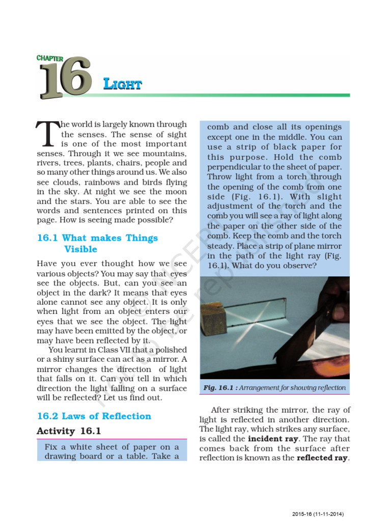 Reflection | PDF | Reflection (Physics) | Mirror