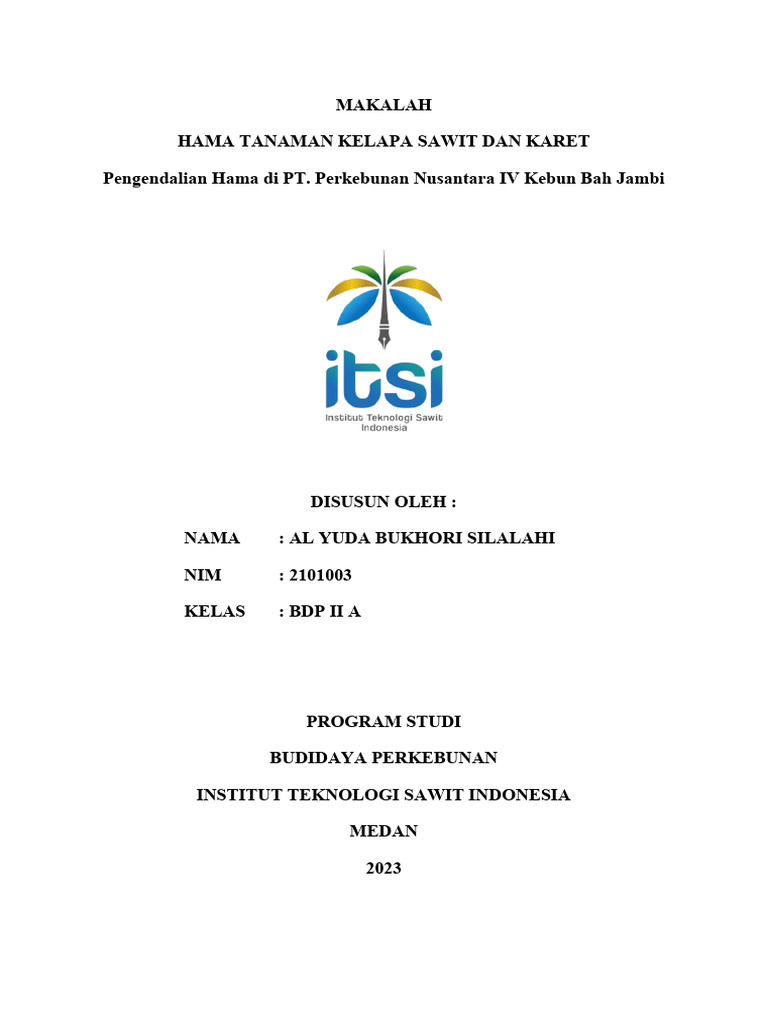 Hama Tan. Kelapa Sawit Dan Karet | PDF | Sains & Matematika