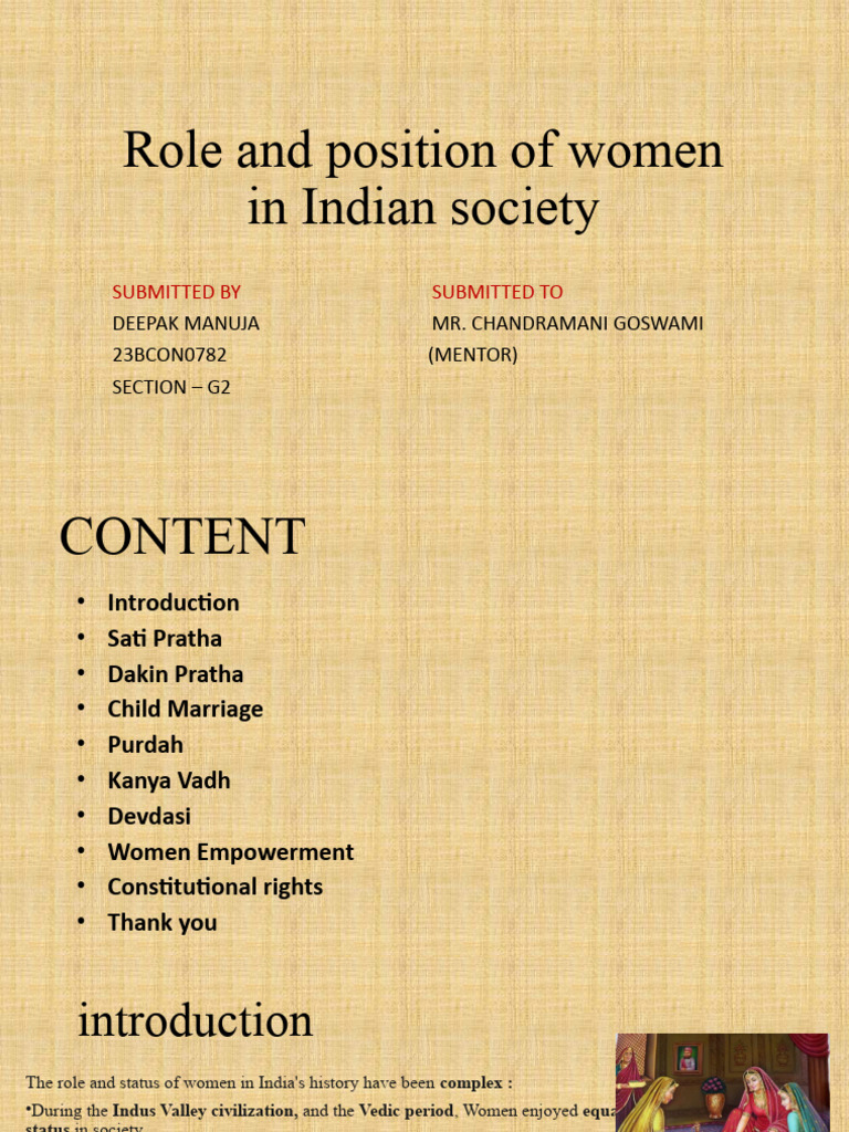Women Situation in Indian Society | PDF | Woman | Women's Rights