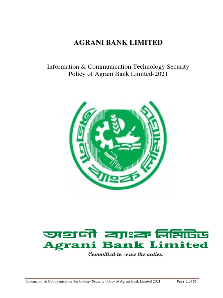 Information Communication Technology Security Policy of Agrani Bank ...