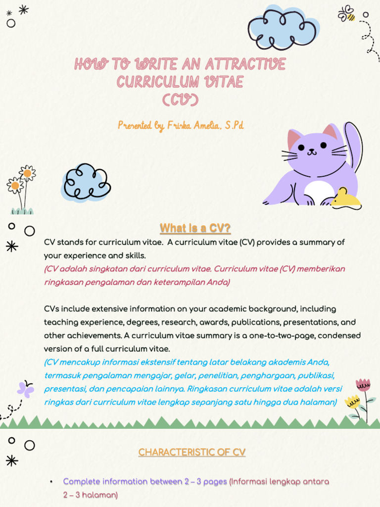Bahasa Inggris - How To Write A CV | PDF