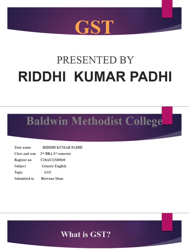 Powerpoint Riddhi | PDF | Value Added Tax | Taxes