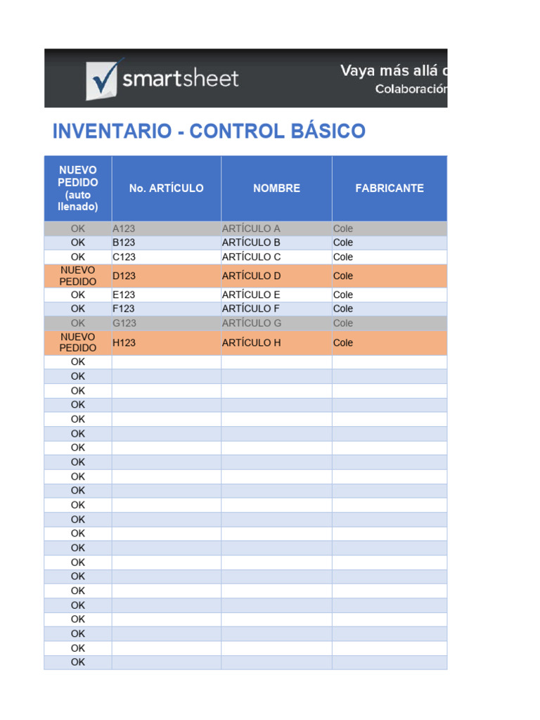 2 Basic Inventory Control Template ES1 | PDF