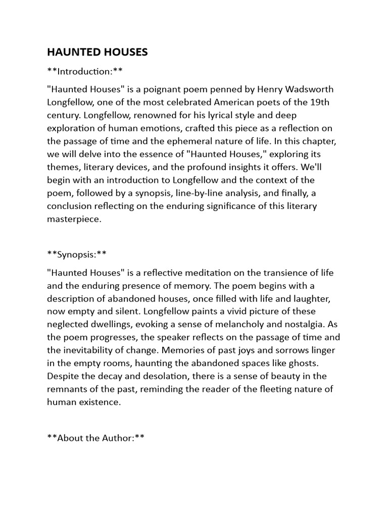 English Haunted house project-10th standard | PDF