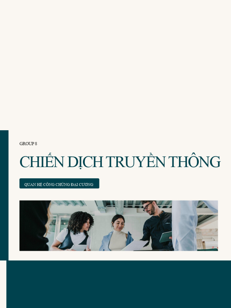 Chiến Dịch Truyền Thông - Nhóm 8 | PDF