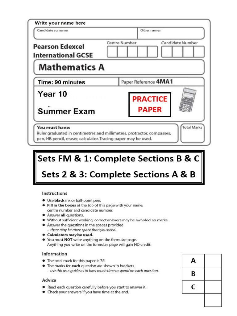 Practice Paper Sections A, B, C | PDF | Teaching Methods & Materials