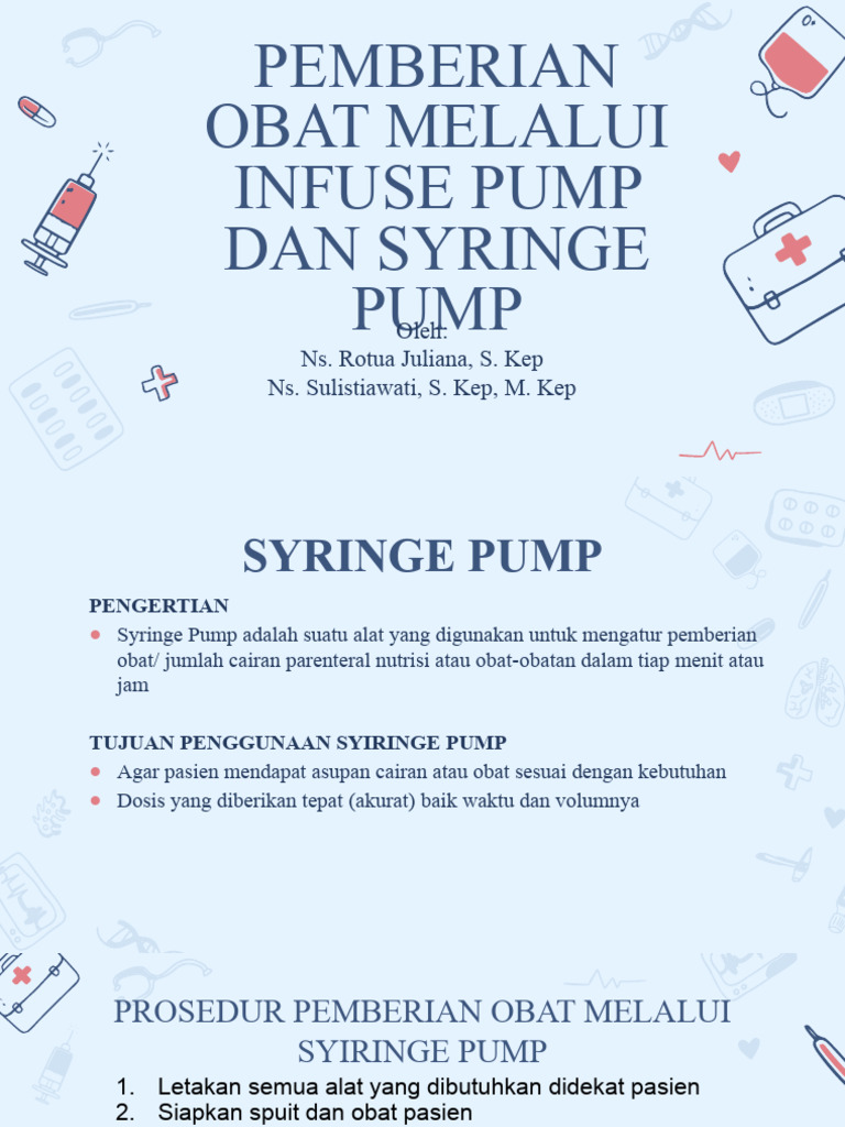 Panduan Infus & Syringe Pump | PDF