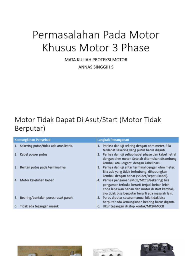 10 Permasalahan Pada Motor 3 Phase | PDF