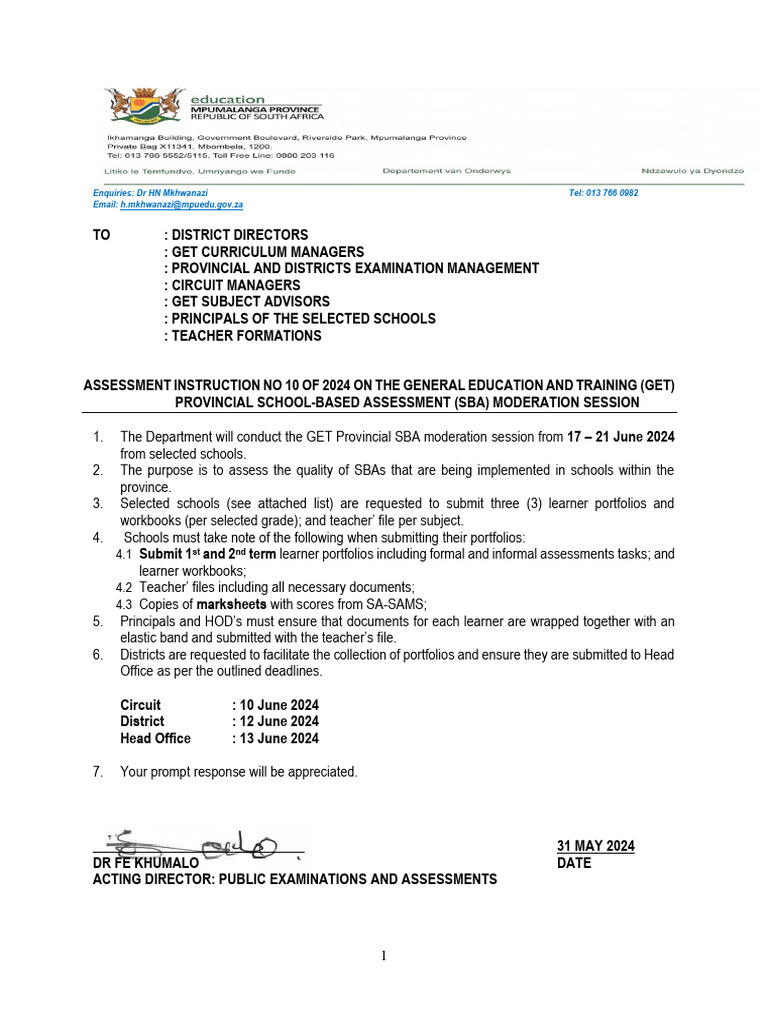 Assessment Instruction 14 Pertaining Get Sba Moderation June 2024 | PDF ...