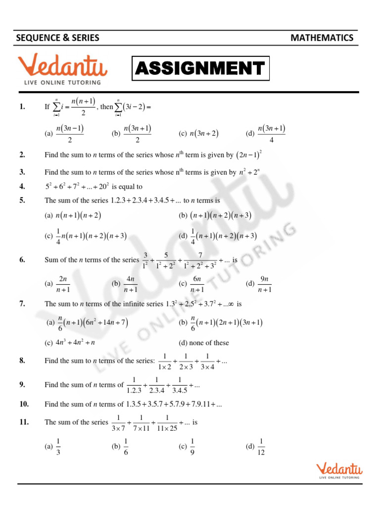 Sequence&Series 6 | PDF | Mathematics | Mathematical Analysis