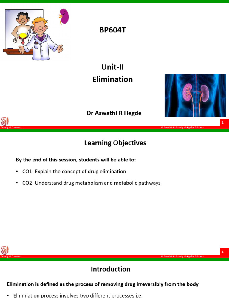 BP604T - Unit 2 - 01 | PDF | Drug Metabolism | Chemistry