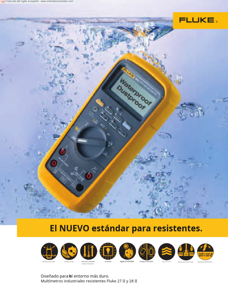5.02 Multimetro Digital 28 Ii Fluke | PDF | Hertz | Temperatura
