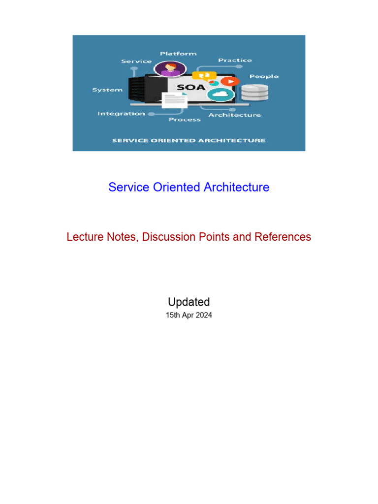 SOA Notes | PDF | Service Oriented Architecture | Cloud Computing