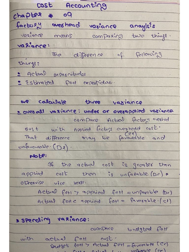 Three Variance of FOH | PDF