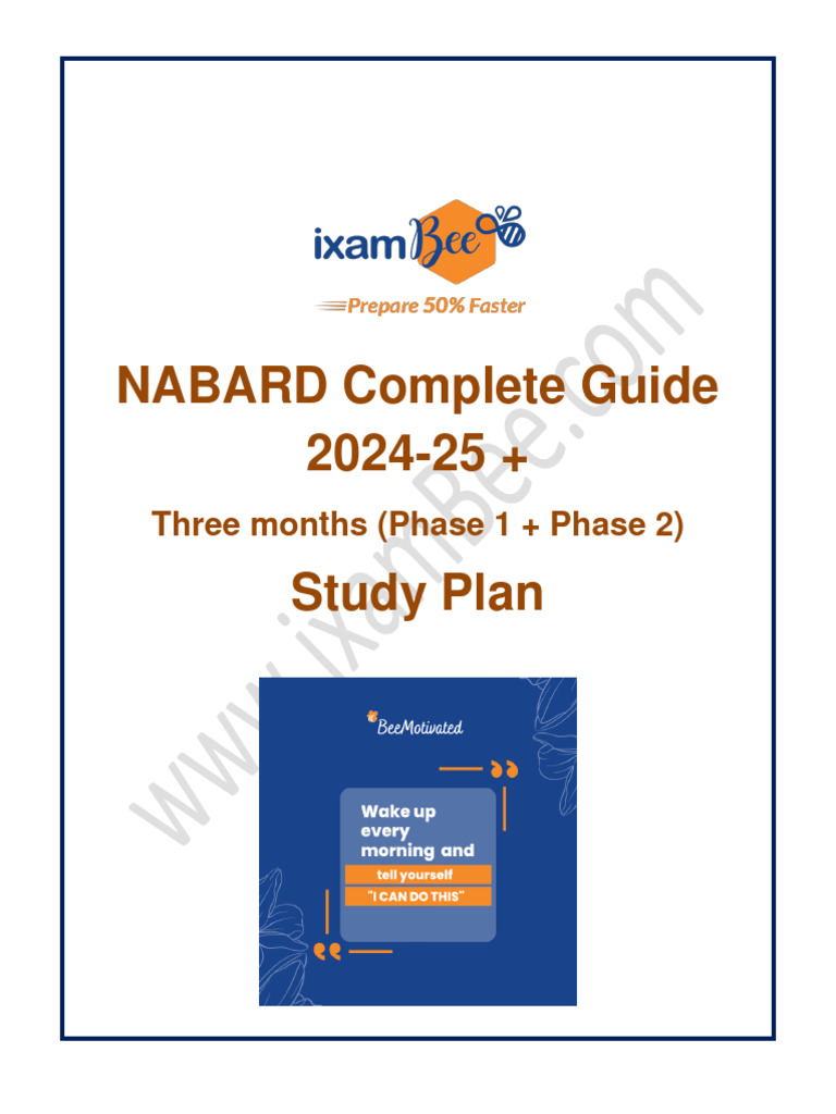 NABARD-3-months - Phase-1-phase-2-Study-Plan | PDF | Agriculture | Decision Making