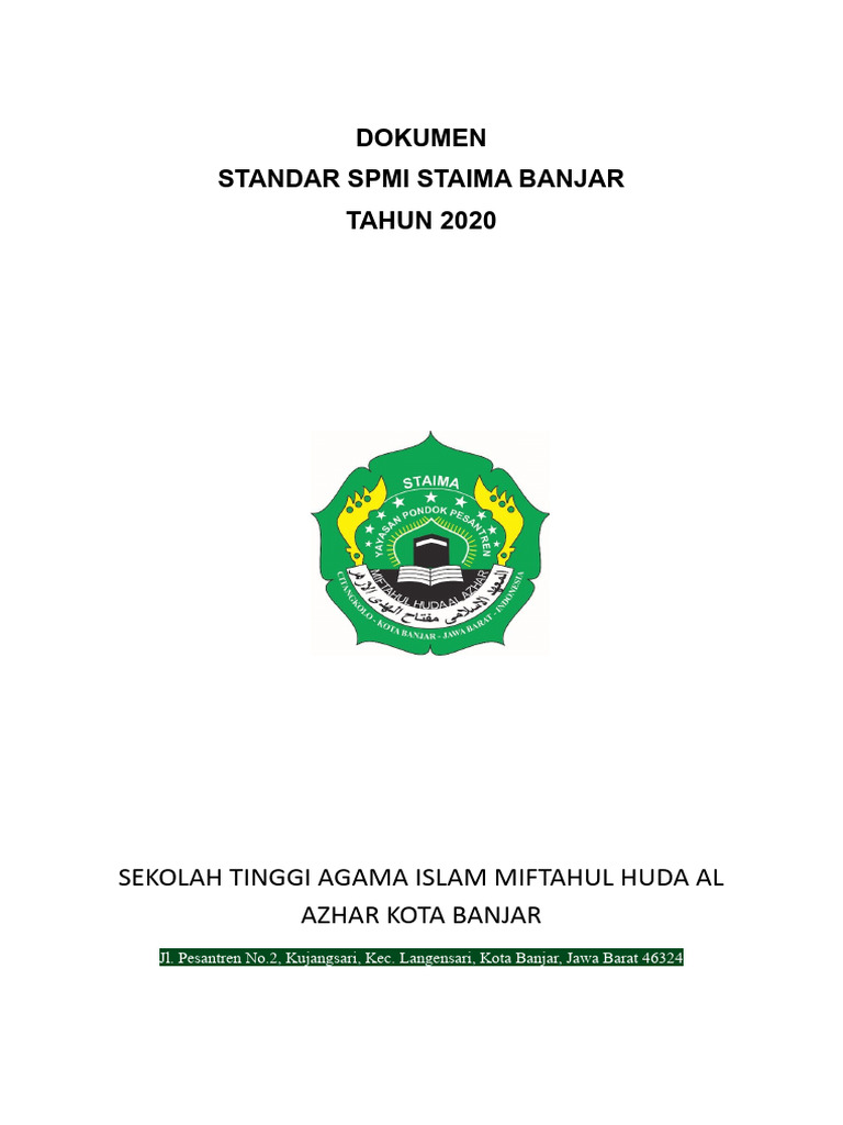 Draft Dokumen Standar SPMI 2020 | PDF