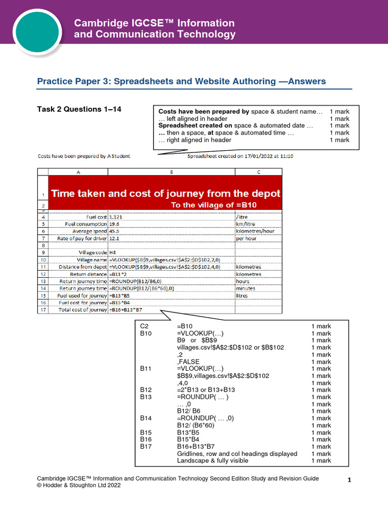 ICT SRG Paper-3-Answers | PDF | Printing | Computing