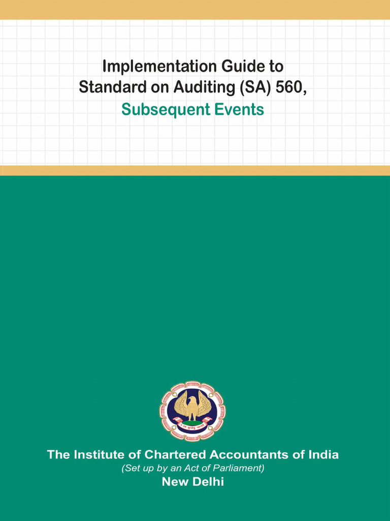 Guide to SA 560: Subsequent Events | PDF | Auditor's Report | Financial ...