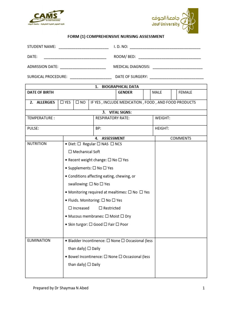 FORM 1 PT Ass-1 | PDF | Urinary Incontinence | Clinical Medicine