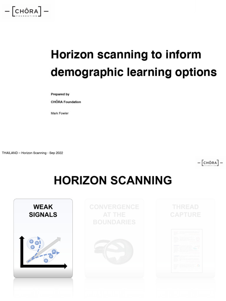 Thailand - Introduction To Horizon Scanning - Chôra Foundation - V4 ...
