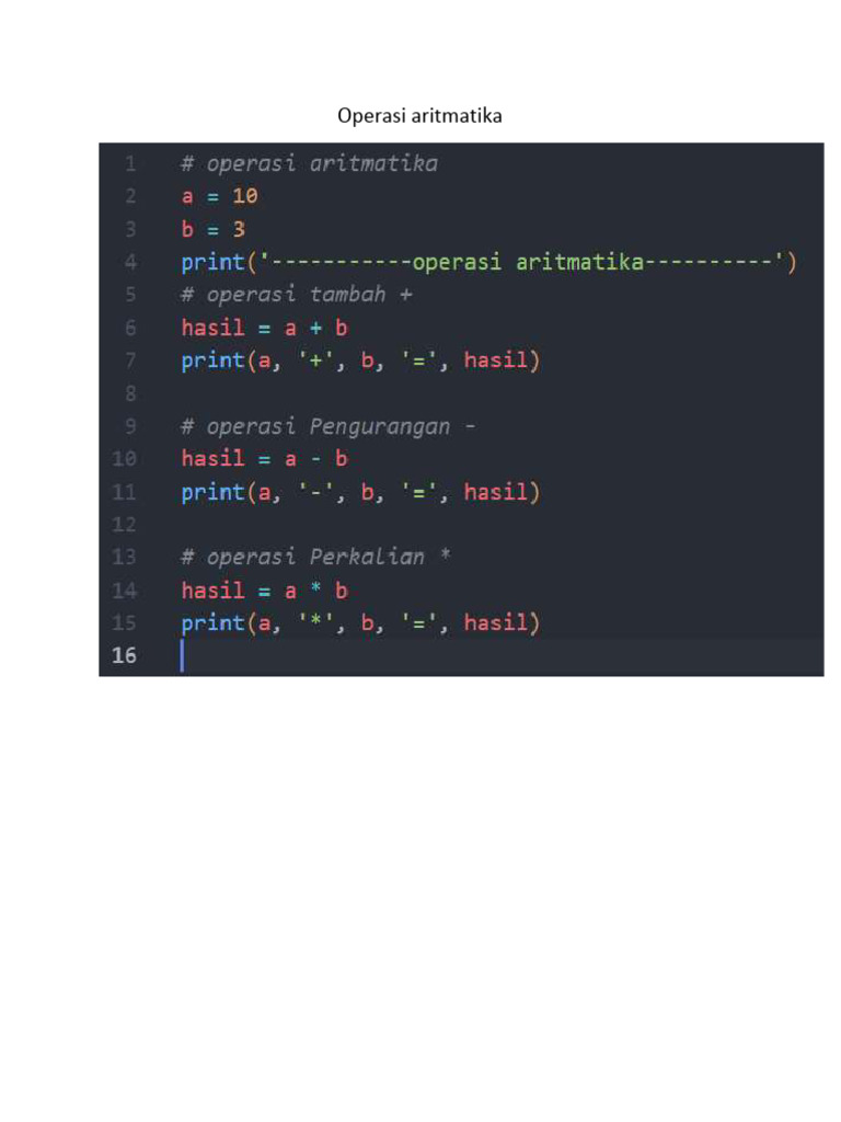 Operasi Aritmatika | PDF