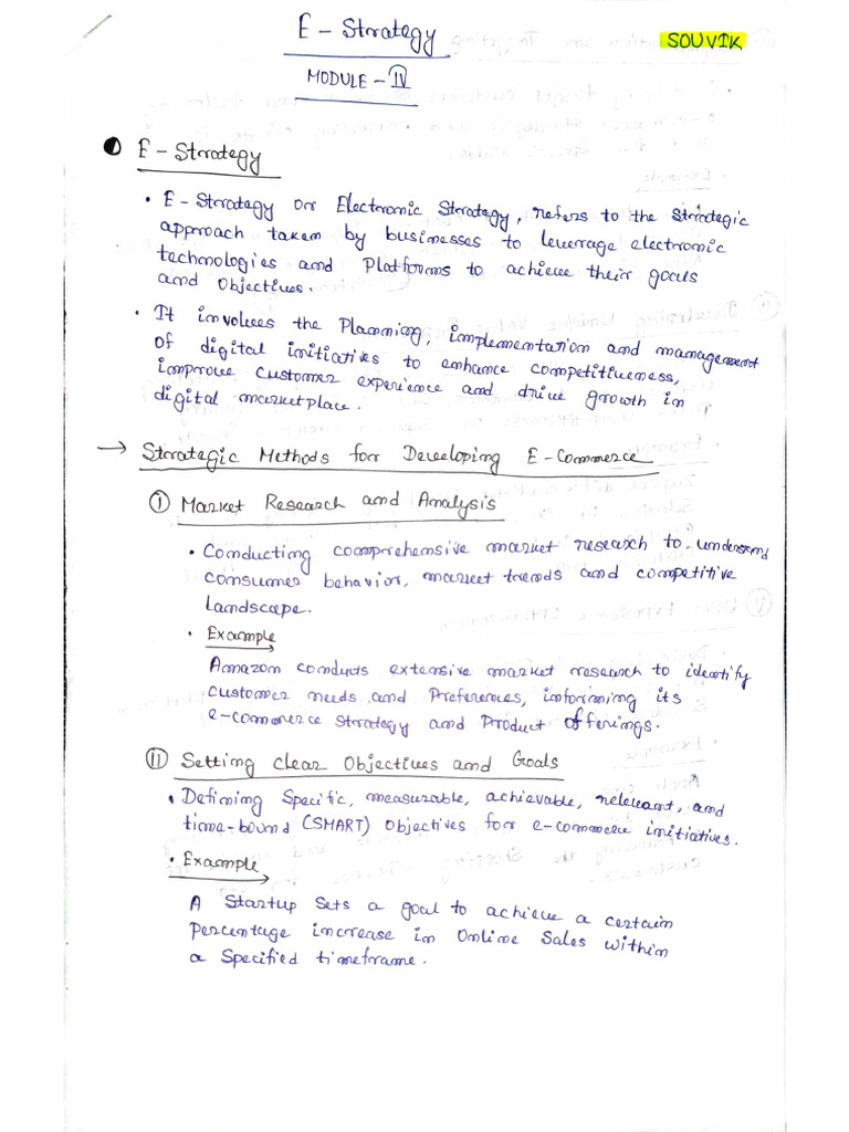E Strategy - Module 4 | PDF