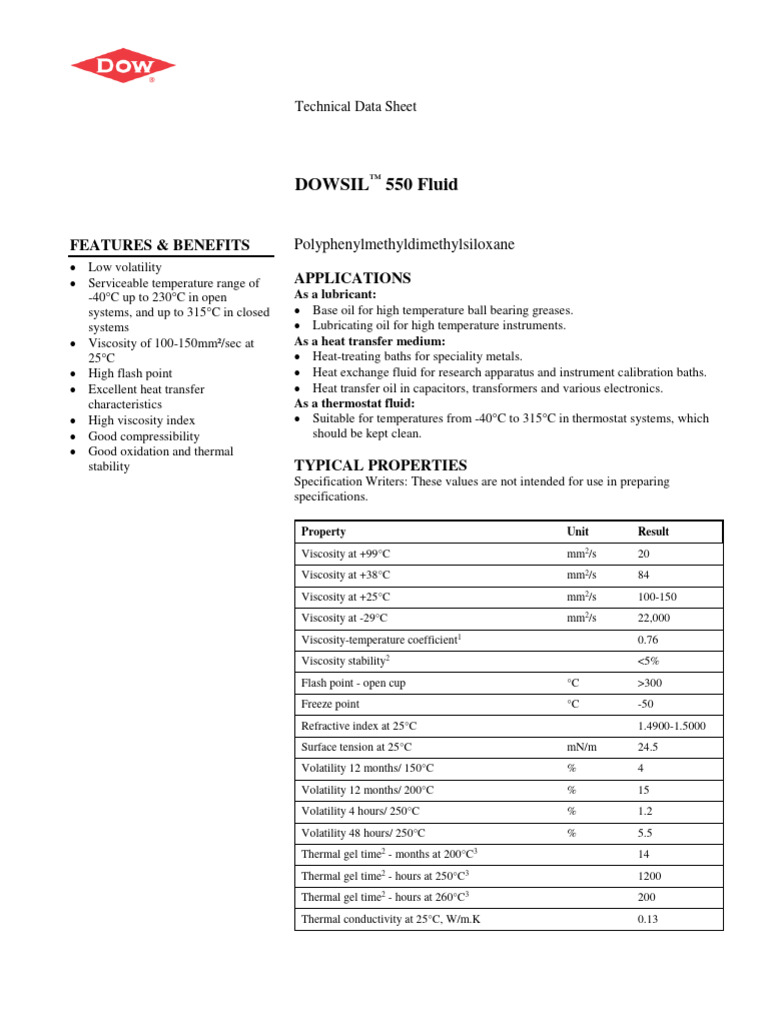 550 Fluid | Download Free PDF | Viscosity | Lubricant
