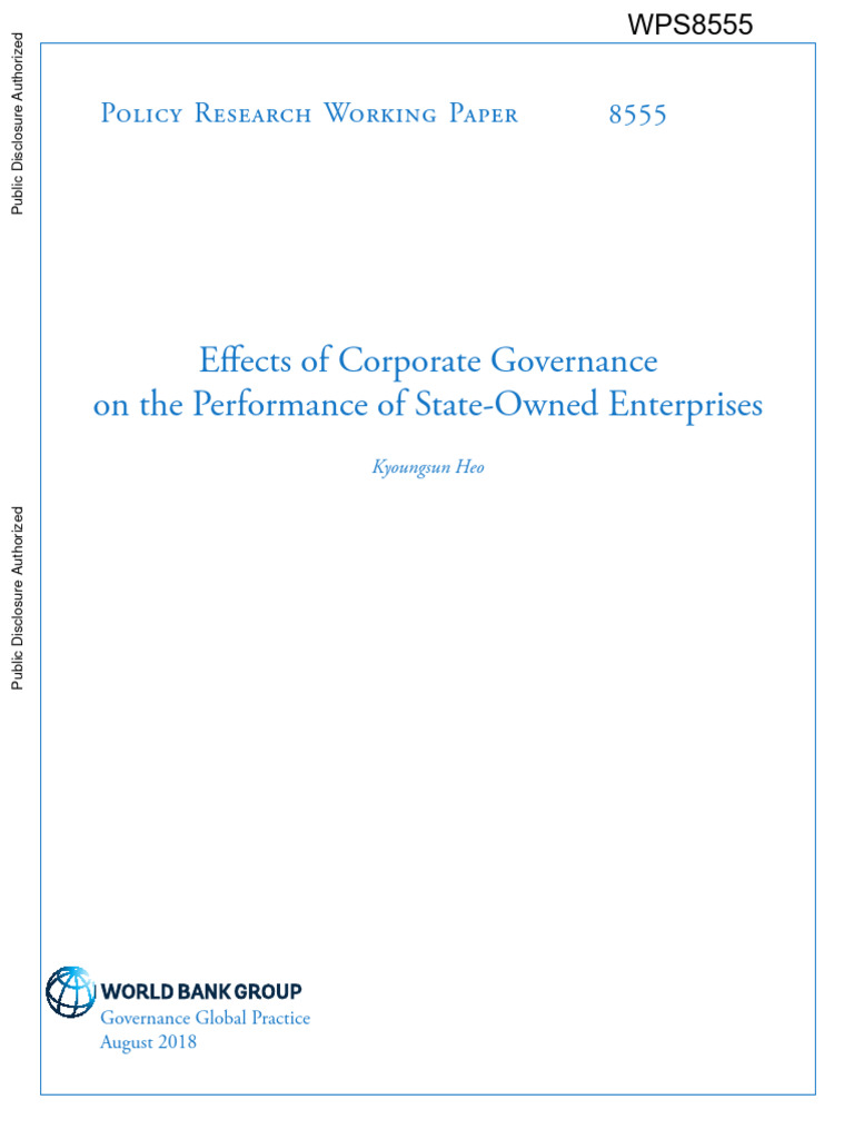 Effects of Corporate Governance On The Performance of State-Owned Enterprises | PDF | Governance ...