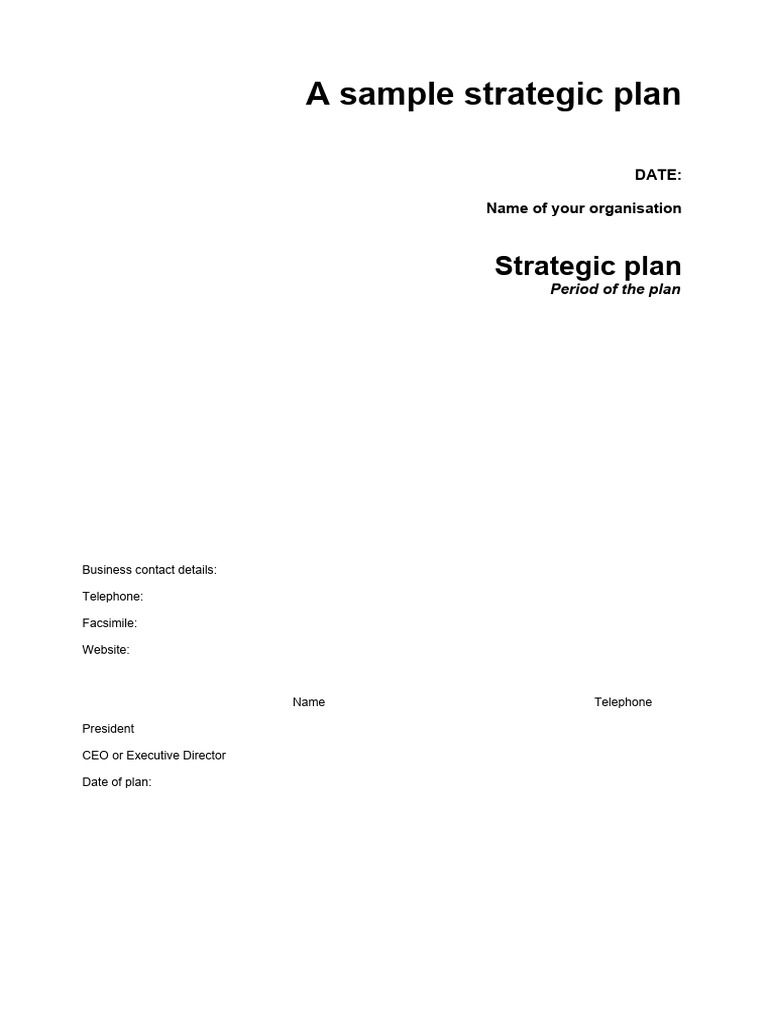 Oos Strategic Plan Template | PDF | Strategic Planning | Budget