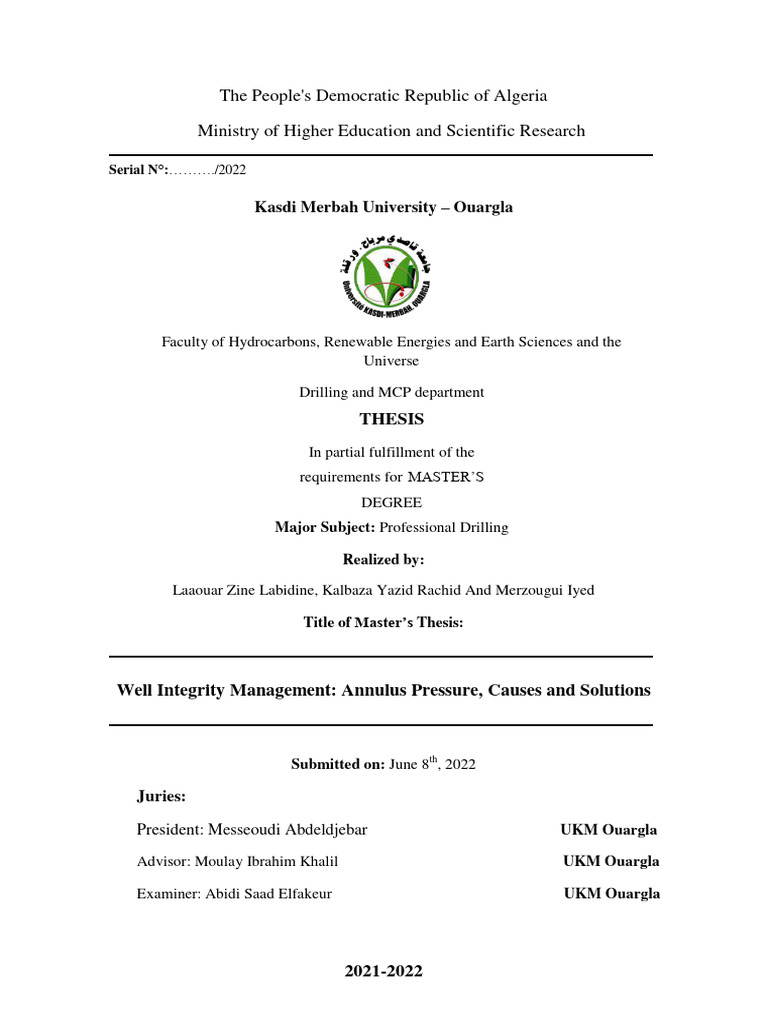 Well Integrity Management Annulus Pressure Causes and Solutions | PDF ... Well Integrity Management Annulus Pressure Causes and Solutions | PDF ...