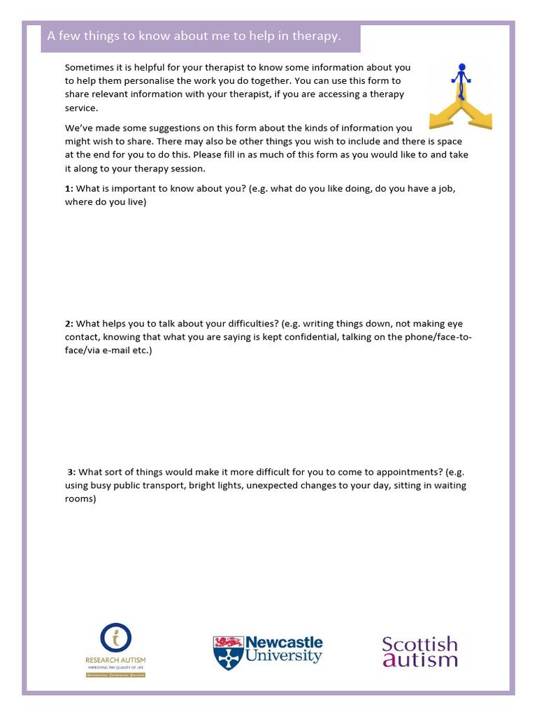 A Few Things About Me For Therapy | Download Free PDF | Psychotherapy ...