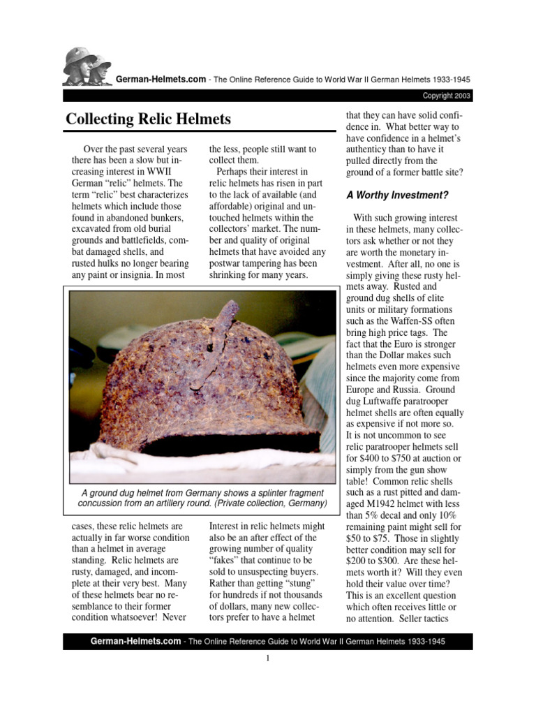 Relic Helmets | PDF | Rust | Corrosion