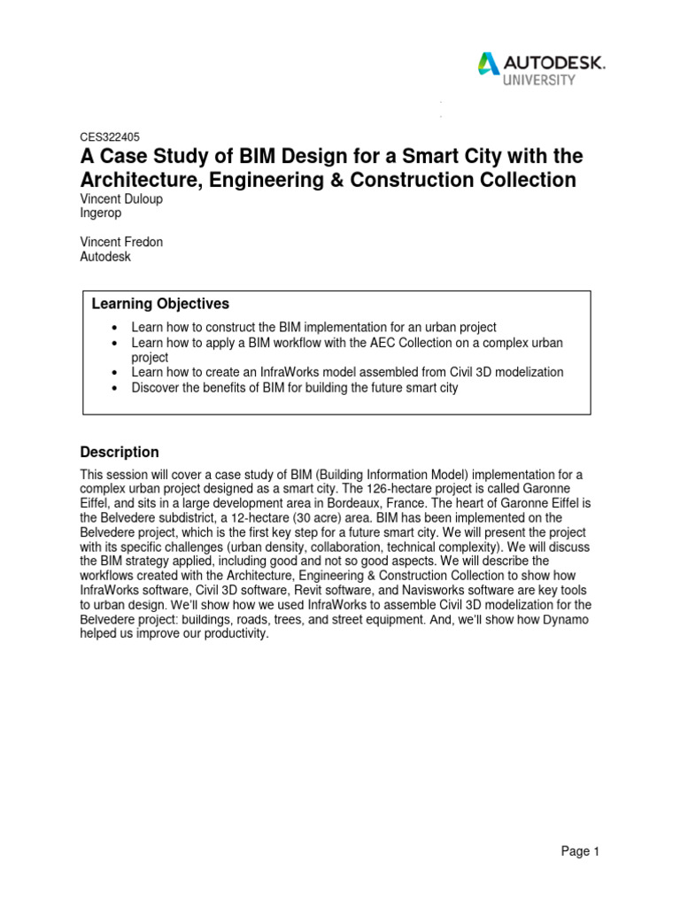 Class Handout CES322405 Vincent Duloup | PDF | Building Information Modeling | Autodesk Revit