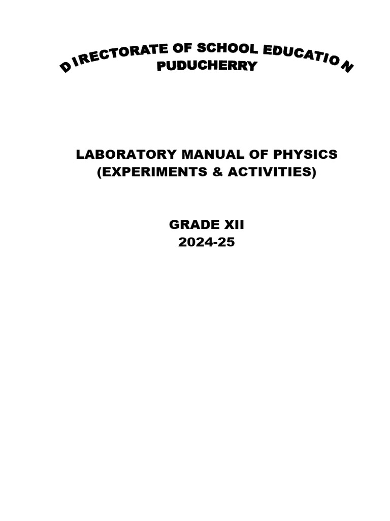 Physics Lab Activities for Grade XII | PDF | P–N Junction | Series And ...