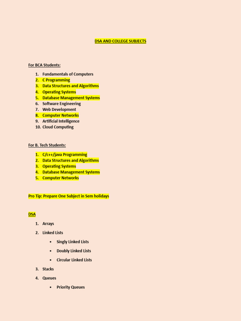 DSA With College | PDF