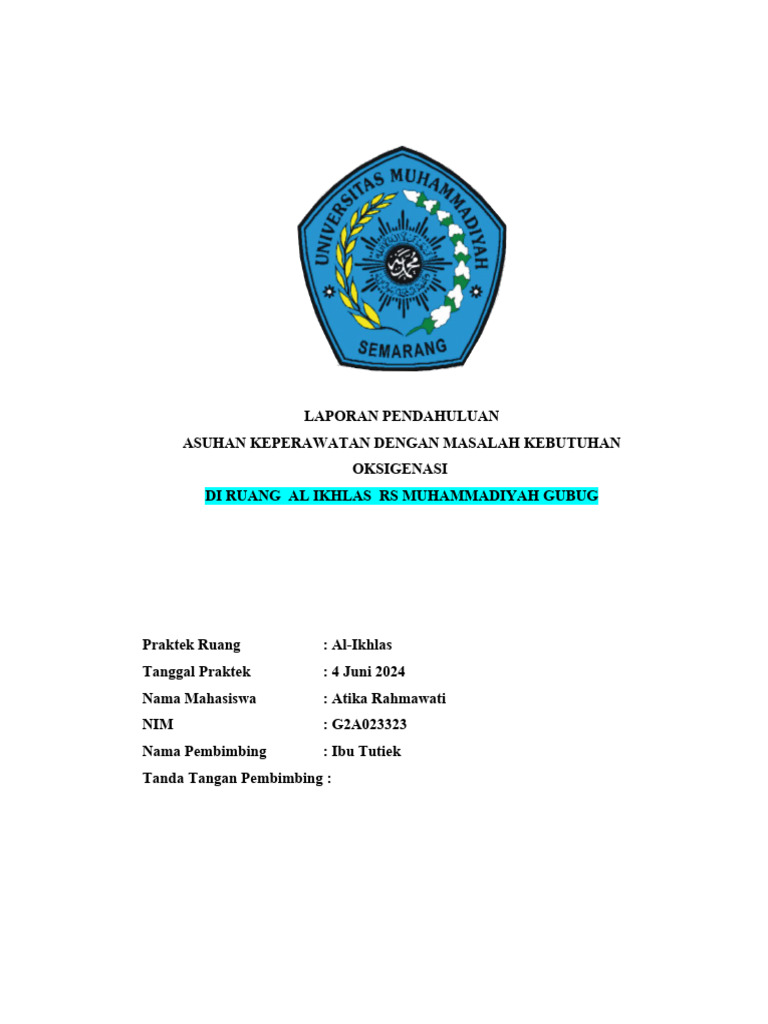 Penambahan Logo Laporan Pendahuluan Atika | PDF