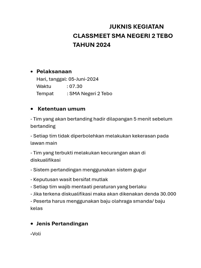 Contoh Juknis | PDF