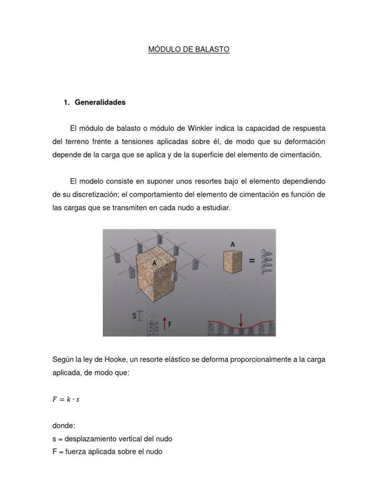 Módulo de balasto | PDF | Fundación (Ingeniería) | Estrés (Mecánica)