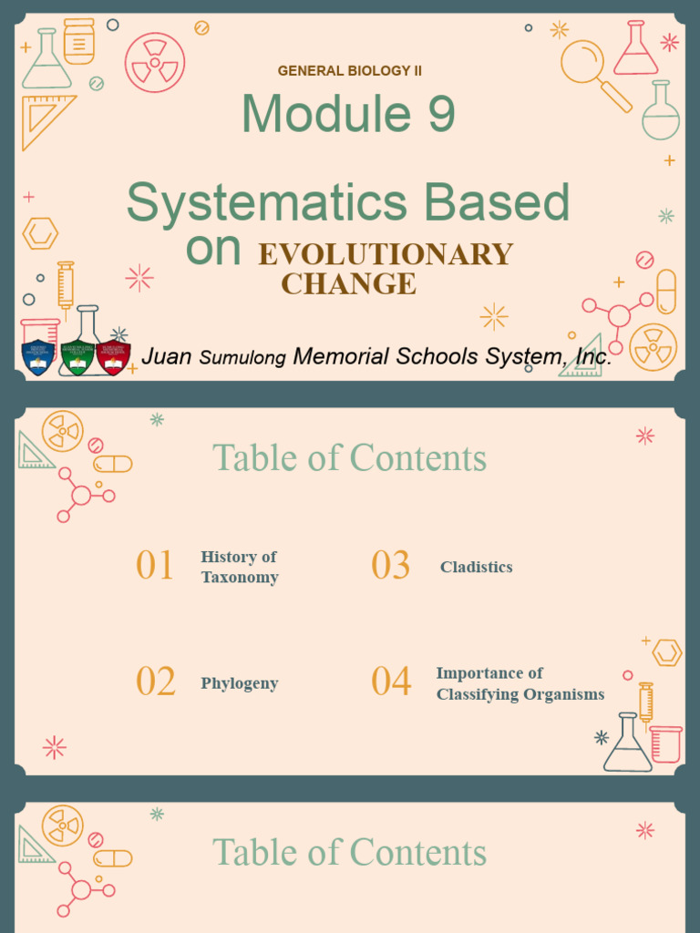 Module 9 Systematics Based On Evolutionary Relationships | PDF | Taxonomy (Biology) | Biological ...