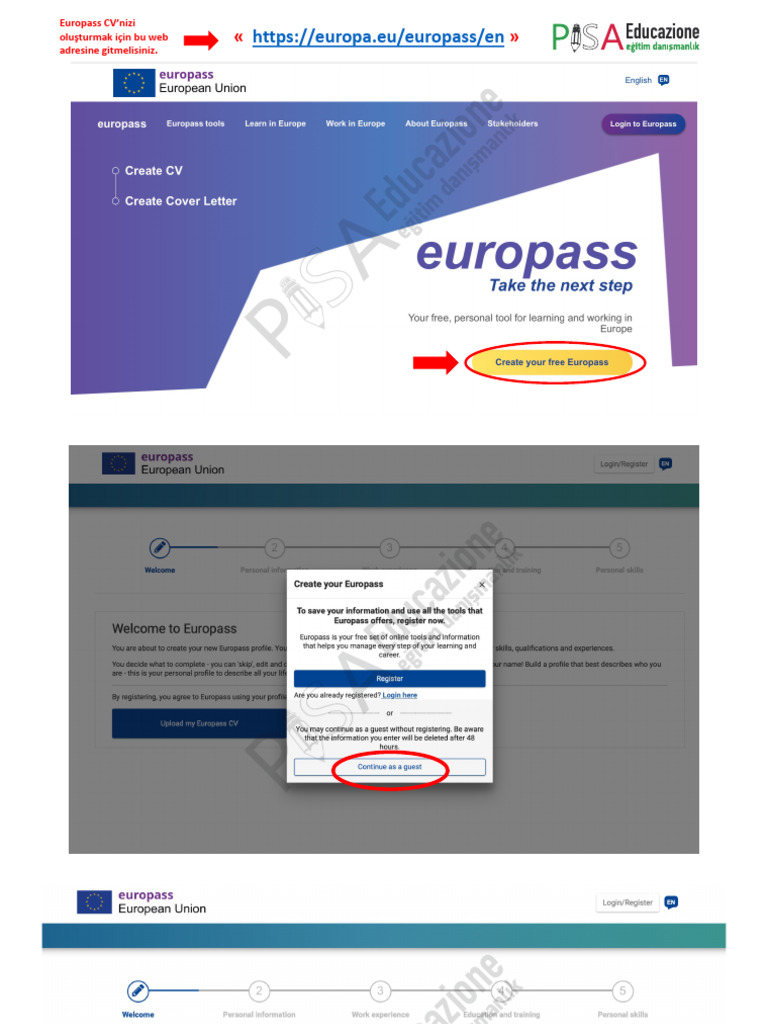 Europass CV Oluşturma | PDF | European Union | European Integration