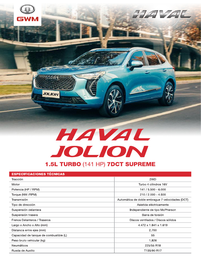 ficha-tecnica-haval-jolion | PDF