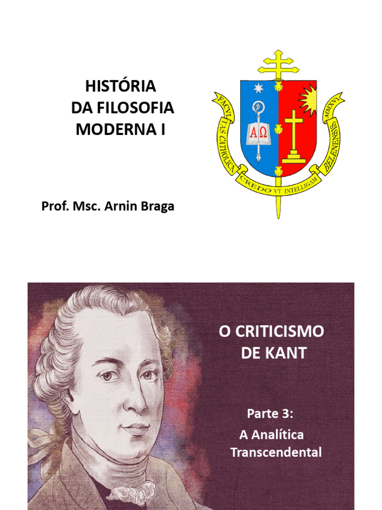 Kant - Parte 3 | PDF | Immanuel Kant | Crítica da Razão Pura (livro)