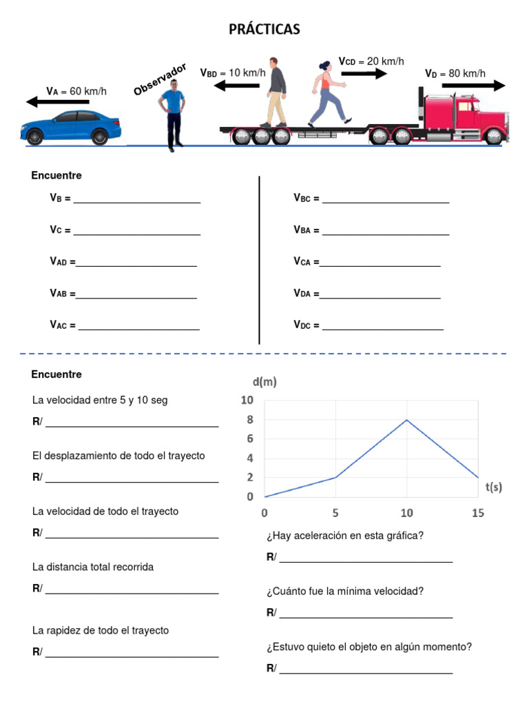 Ejercicios de Física y Matemáticas | PDF | Velocidad | Fenomeno fisico