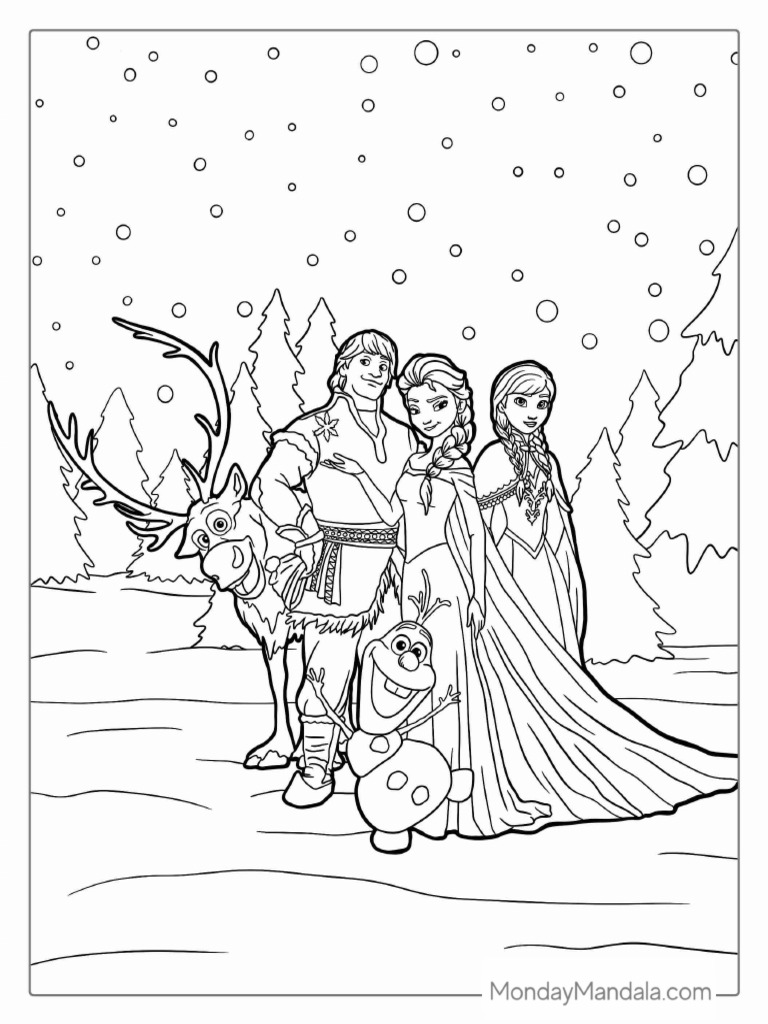 Frozen Coloring Page For Kids | PDF