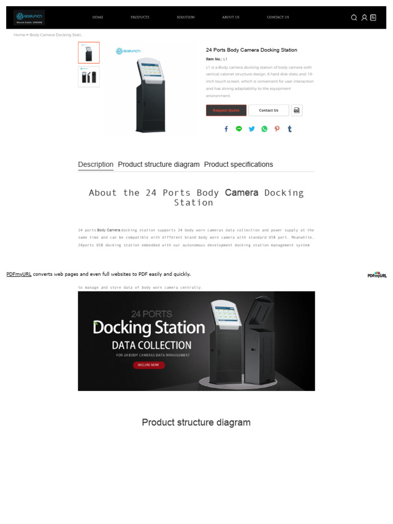 WWW Bodycamgosun Com Products 24-Ports-Docking-Station | PDF | World Wide Web | Internet & Web