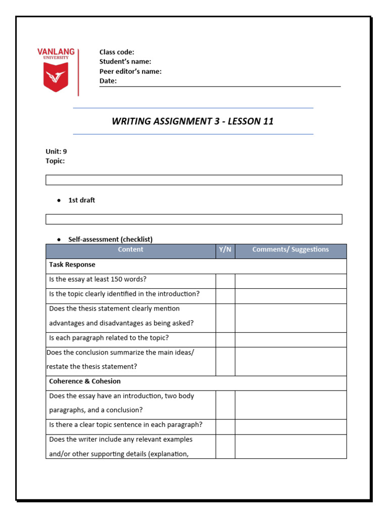 Template Writing Assignment | PDF | Essays | Vocabulary