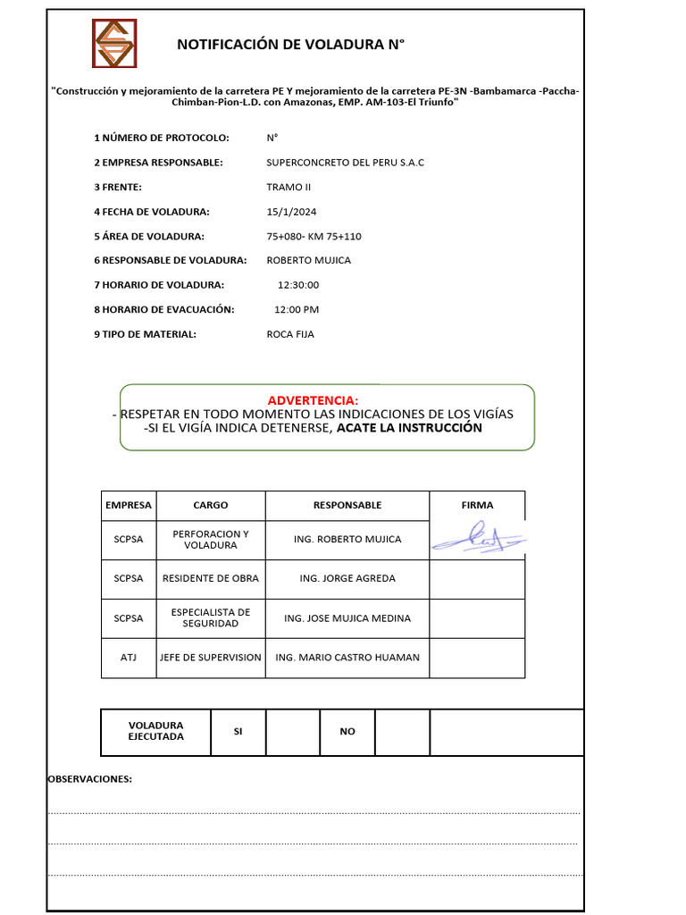 Copia de Segundo Protocolo 15-01-24 KM 75 | PDF