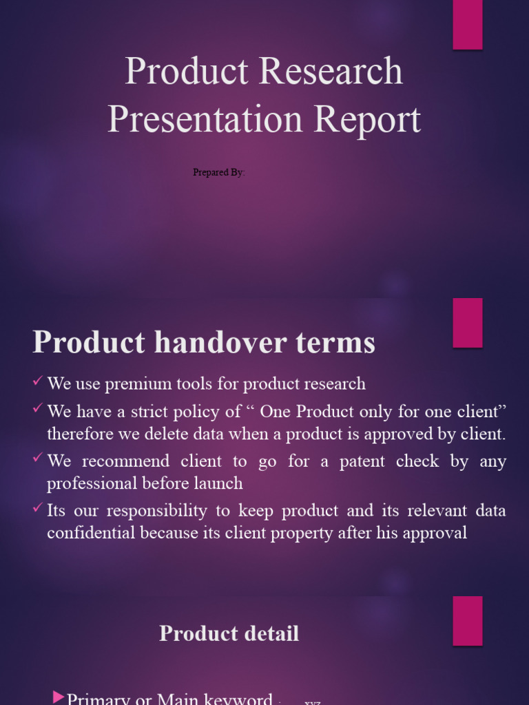 Product Hunting Sheet | PDF