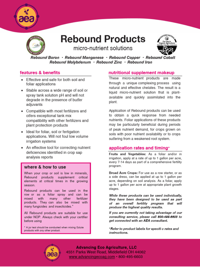 Rebound Rev TF | PDF | Soil | Fertilizer