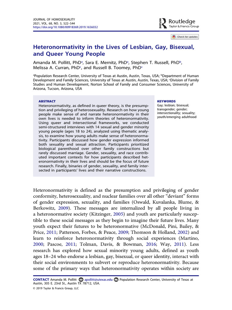 Peer Reviewed Hetero Normativity | PDF | Gender | Gender Studies